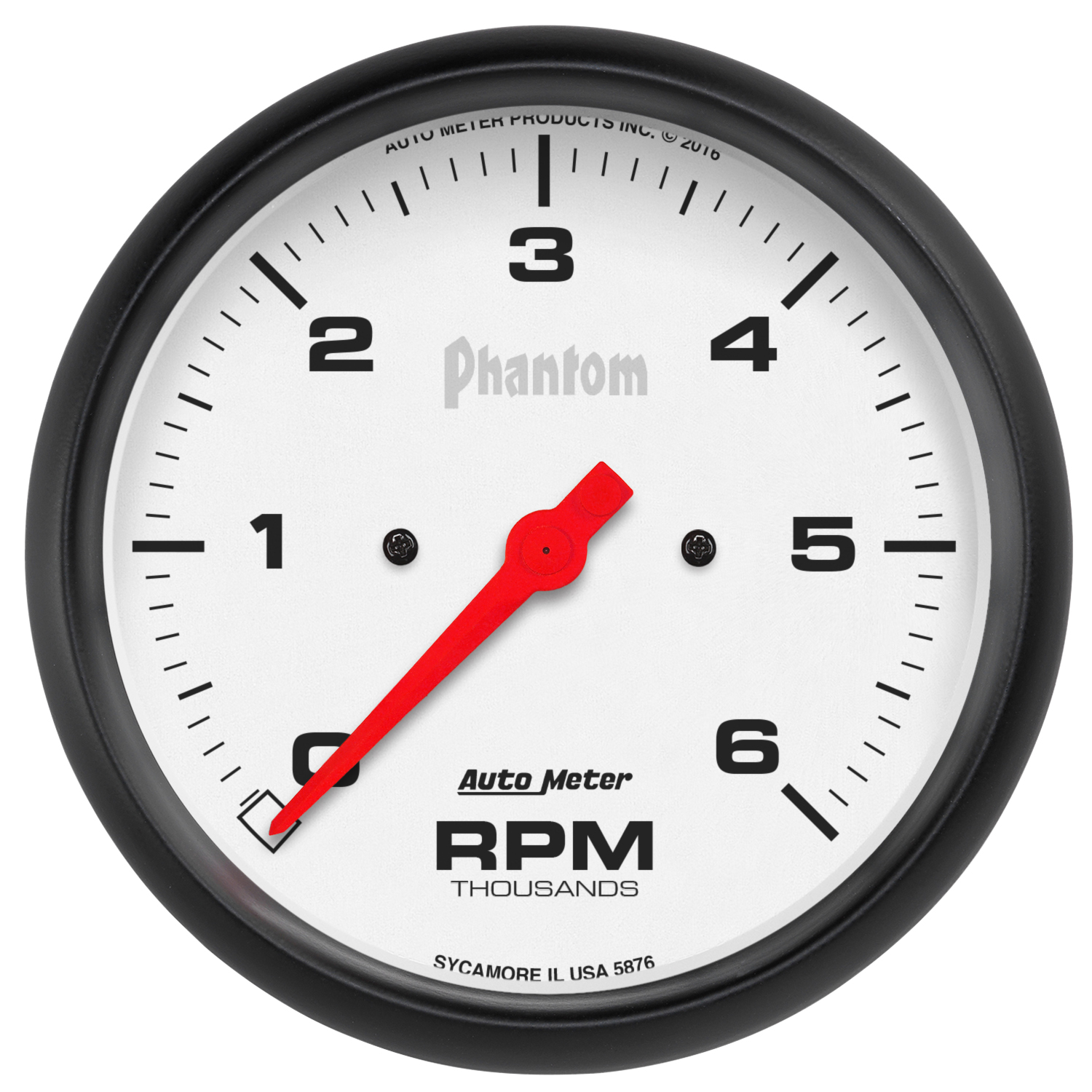 AUTOMETER Tachometer Gauge 5", 6K RPM, In-Dash, Phantom