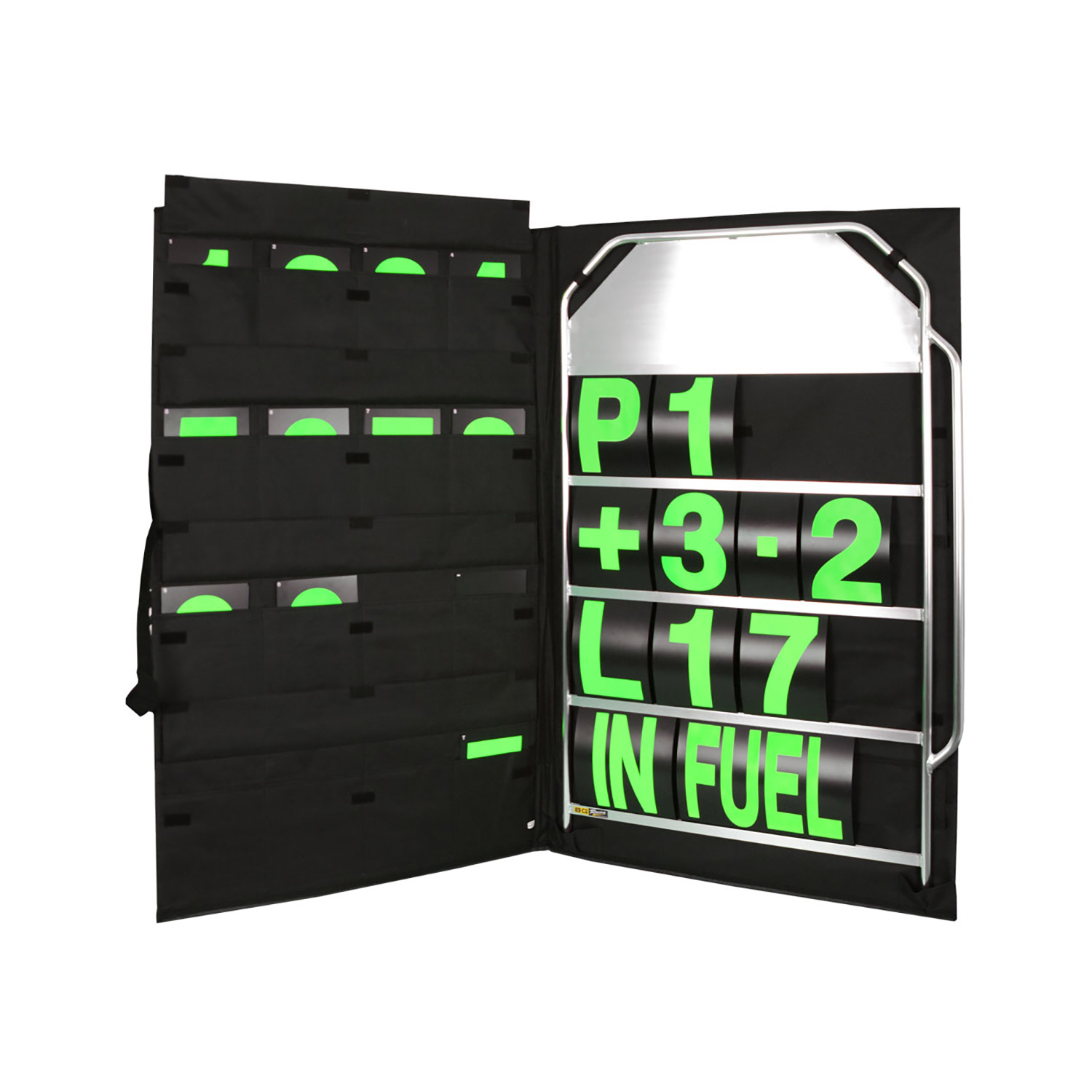 BROWN & GEESON Large Silver Pit Board Kit - White Numbers & Bag